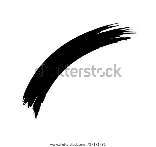 Curved Brush Stroke Vector Logo Design Stock Vector (Royalty Free ...