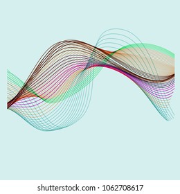 Curved Color Waves Vector Stock Vector (Royalty Free) 1062708617 ...