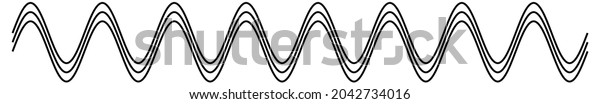 Curved Curvy Waving Lines Element Sine Stock Vector (Royalty Free ...