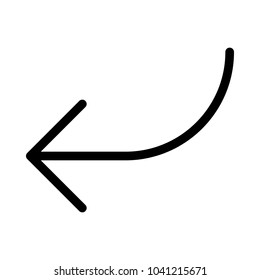 Curved Left Arrow Stock Vector (Royalty Free) 1041215671 | Shutterstock