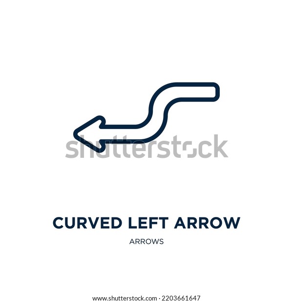 Curved Left Arrow Icon Arrows Collection Stock Vector (Royalty Free ...