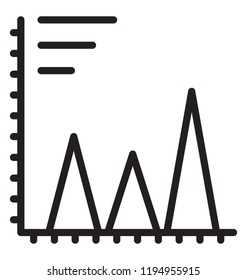 Curved Line Graph Frequency Polygon Icon Stock Vector (Royalty Free ...
