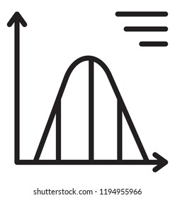 Curved Line Graph Frequency Polygon Icon Stock Vector (Royalty Free ...