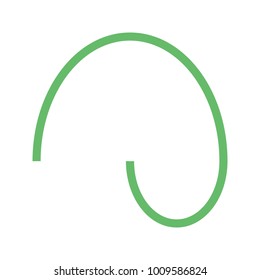 Curved Line Icon Stock Vector (Royalty Free) 1009586824 | Shutterstock