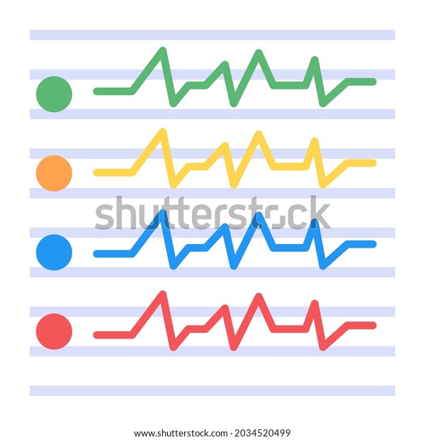 Curved Line On Graph Paper Showing Stock Vector (Royalty Free ...