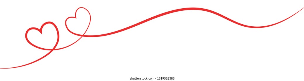Curved Line Shape Hearts Stock Vector (Royalty Free) 1819582388 ...