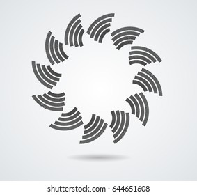 Curved Lines Circle Form Round Logo: vector de stock (libre de regalías ...