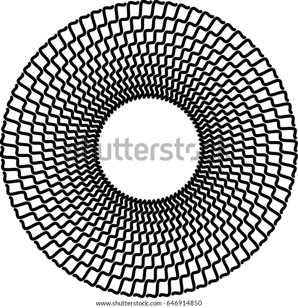 Curved Lines Circle Form Round Logo Stock Vector (Royalty Free ...