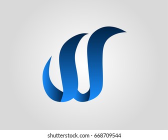 Curved Logo Design Template Stock Vector (Royalty Free) 668709544 ...