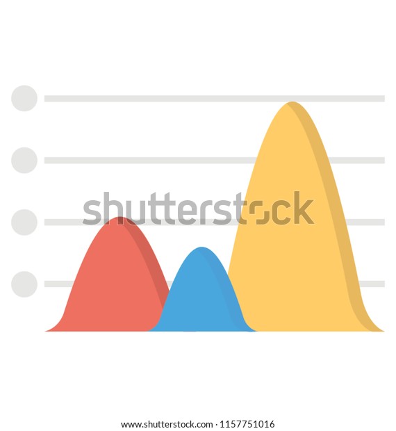 Curved On Graph Chart Represent Graphical: vector de stock (libre de ...