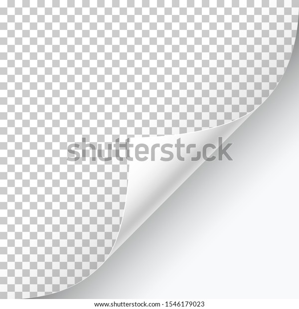 Curved Page Corner Shadow On Transparent Stock Vector (Royalty Free ...