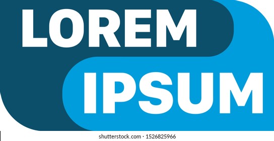 Curved Rectangle Blue Tones Logo Stock Vector (Royalty Free) 1526825966 ...
