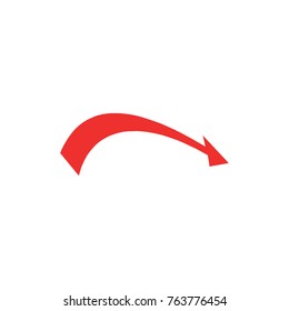 Curved Red Arrow Vector Icon On Stock Vector (Royalty Free) 763776454 ...