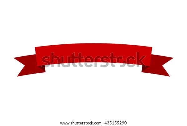 Curved Red Banner Ribbon Flat Vector Stock Vector (Royalty Free) 435155290 Curved Red Banner Ribbon Flat Vector Stock Vector (Royalty Free) 435155290