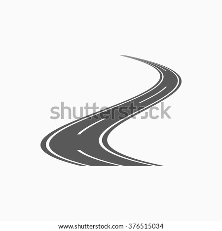 Curved Road Icon Stock Vector (Royalty Free) 376515034 - Shutterstock