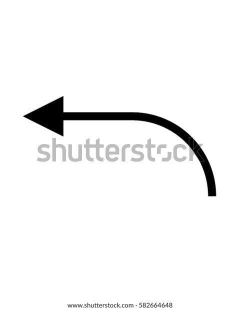 Curved Vector Directional Arrow Stock Vector (Royalty Free) 582664648 ...