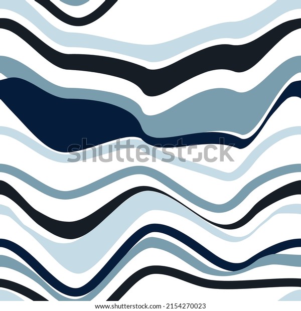 Curved Wave Lines Abstract Seamless Repeat Stock Vector (Royalty Free ...