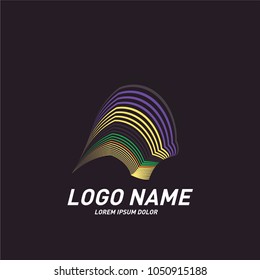 Curvy Stripes Simple Logo Design Stock Vector (Royalty Free) 1050916082