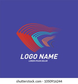 Curvy Stripes Simple Logo Design Stock Vector (Royalty Free) 1050915377