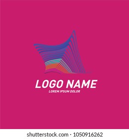 Curvy Stripes Simple Logo Design Stock Vector (Royalty Free) 1050916262