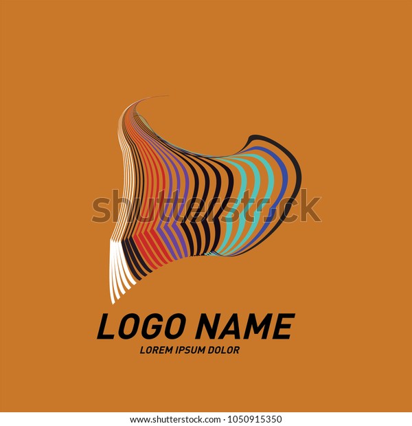 Curvy Stripes Simple Logo Design Stock Vector (Royalty Free) 1050915350
