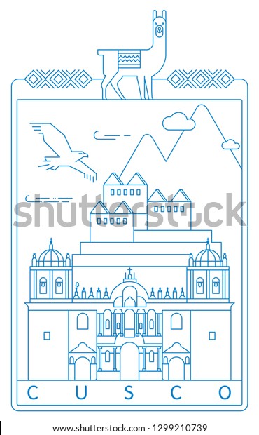 Cusco Peru Vector Illustration Typography Design Stock Vector (Royalty ...