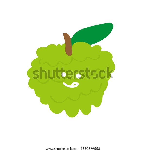 Custard Apple Sugar Apple Cute Cartoon: เวกเตอร์สต็อก (ปลอดค่าลิขสิทธิ์ ...