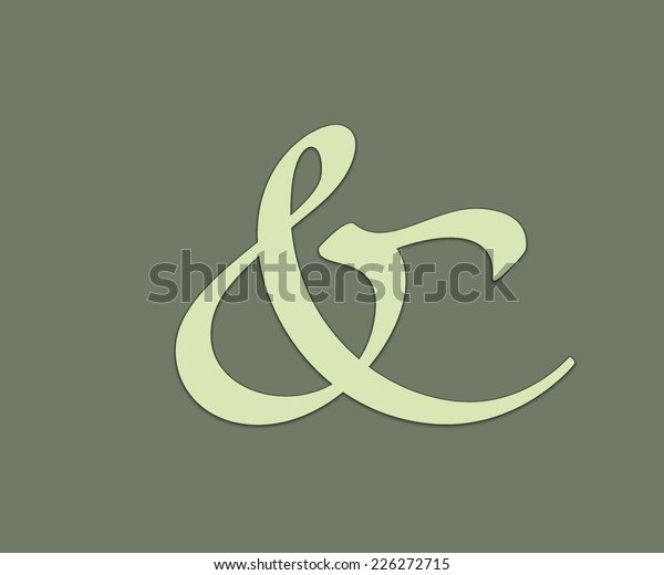 Custom Ampersand Shadow Vector Illustration Stock Vector (Royalty Free) 226272715