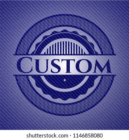 Custom Emblem Denim Texture Stock Vector (Royalty Free) 1146858080 ...