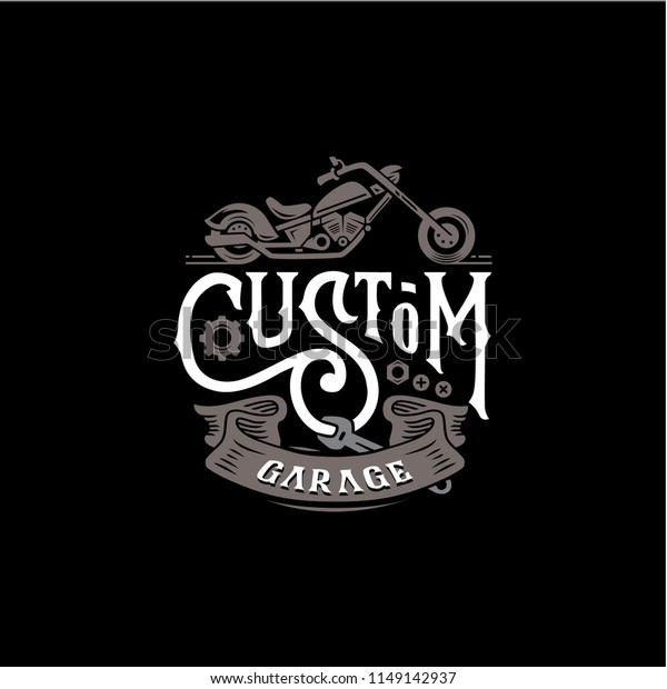 Custom Garage Lettering Design Stock Vector (Royalty Free) 1149142937 ...
