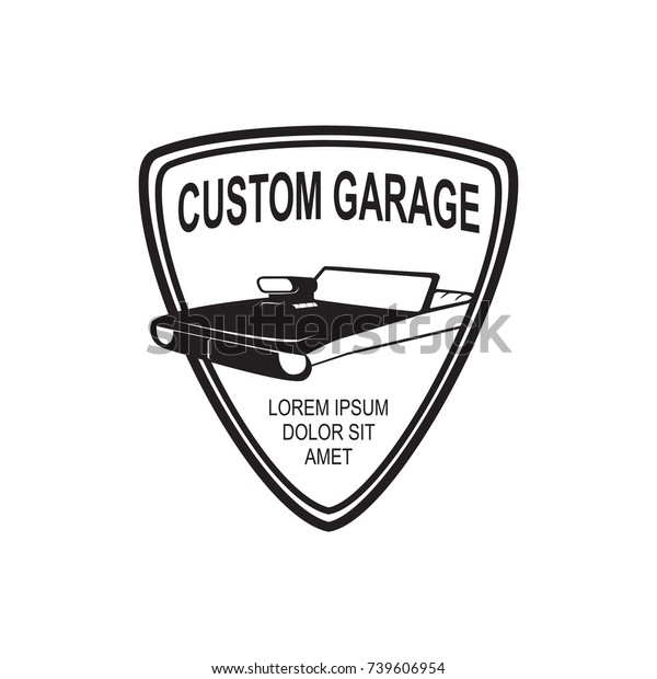 Custom Garage Logo Retro Style Sign Stock Vector (Royalty Free ...