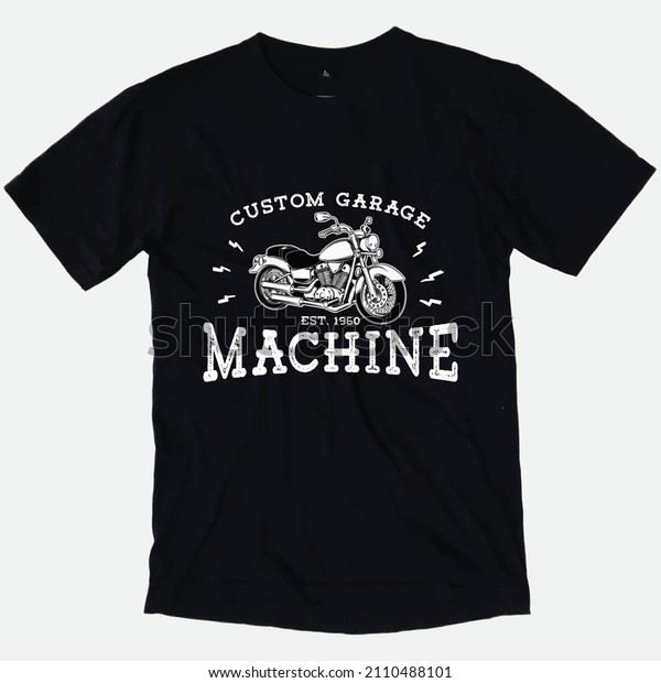 Custom Garage Machine T Shirt Design Stock Vector (Royalty Free ...