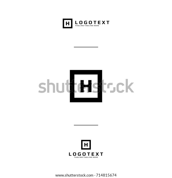 Custom Letter H Minimalist Stock Vector (Royalty Free) 714815674 ...
