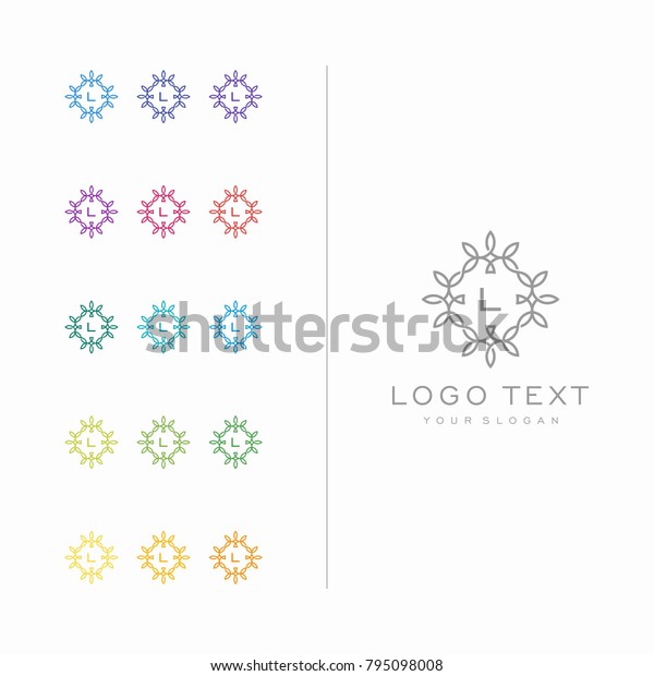 Custom Letter L Style Monogram Nature Stock Vector (Royalty Free ...