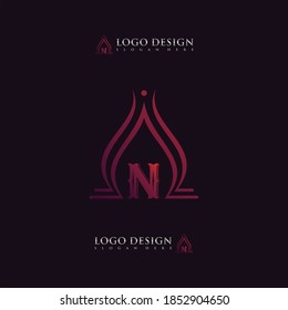 Custom Letter N Logo Design Monogram Stock Vector (Royalty Free ...