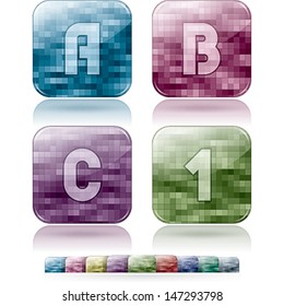 Custom Made Alphabet Drawn Scratch Digits Stock Vector (Royalty Free ...