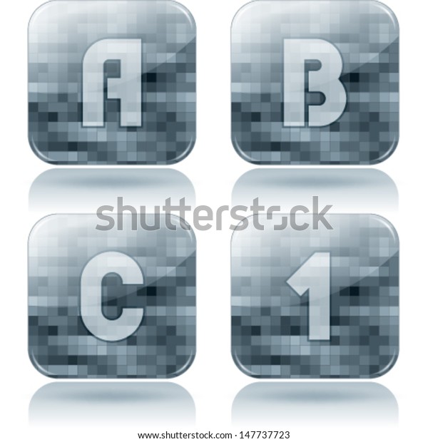 Custom Made Alphabet Drawn Scratch Digits Stock Vector (Royalty Free ...