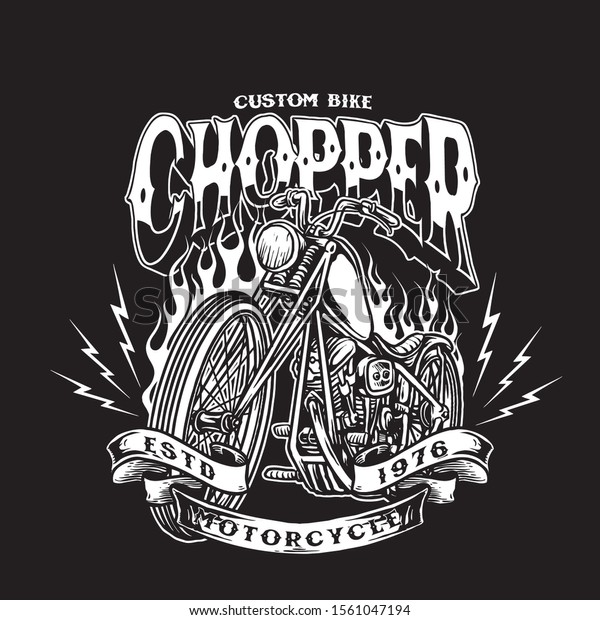 Custom Motorcycle Chopper Bike Vector Badge Stock Vector (Royalty Free ...