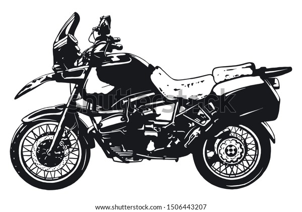 Custom Motorcycle Graphic Poster Illustration Vector Stock Vector ...