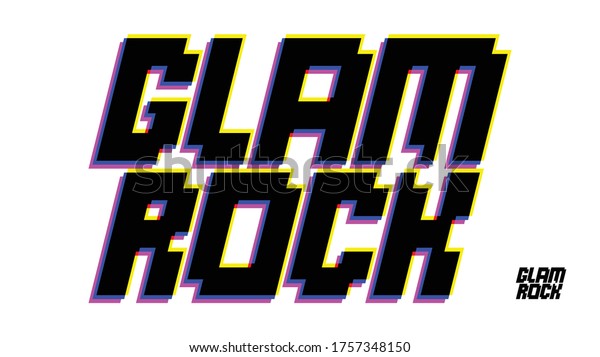 Custom Multicolored Glam Rock Logo Font Stock Vector (Royalty Free ...