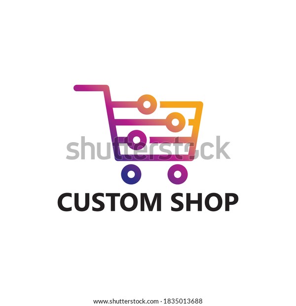 Custom Shop Logo Template Design Vector Stock Vector (Royalty Free ...
