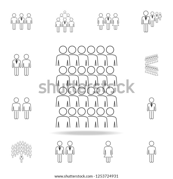 Customer Base Icon Detailed Set People Stock Vector (Royalty Free ...