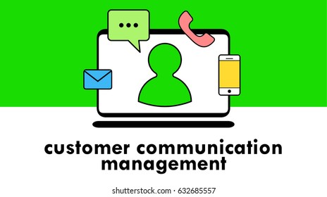 Customer Communication Management Ccm Digital Business Stock Vector ...