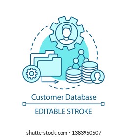 Customer Database Concept Icon Commercial Information Stock Vector ...