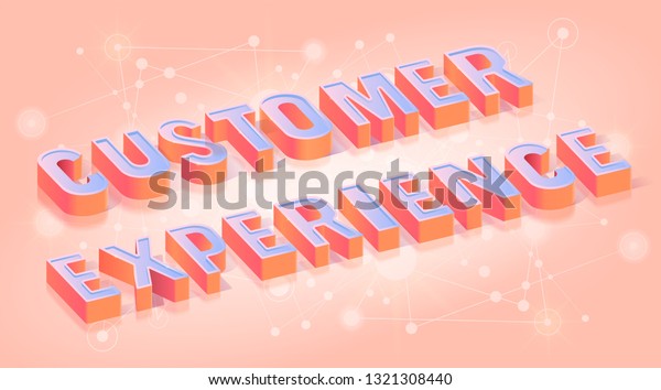 Customer Experience 3d Word Glossy Extruded Stock Vector (Royalty Free ...