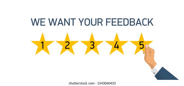 Customer Feedback 5 Stars Scale Isolated Stock Vector (Royalty Free ...