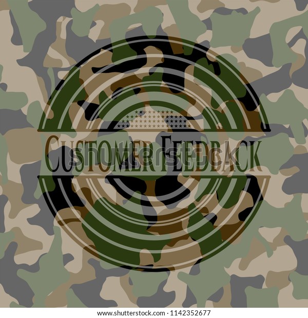 Customer Feedback Camouflage Emblem Stock Vector (Royalty Free ...