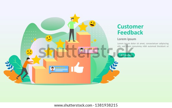 Customer Feedback Concept Design People Give Stock Vector (Royalty Free ...