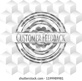 Customer Feedback Grey Emblem Geometric Cube Stock Vector (Royalty Free ...