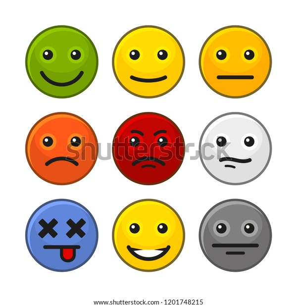 Customer Feedback Smile Icons Set On Stock Vector (Royalty Free ...